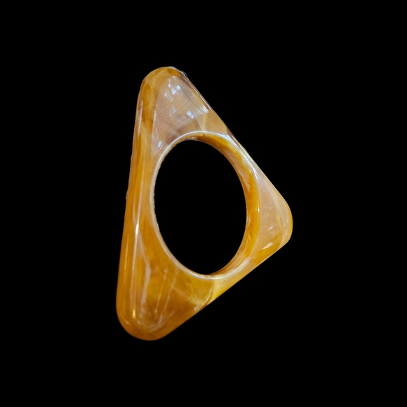 Jewelry | Elegant Brown Triangle Bangle | Poshmark